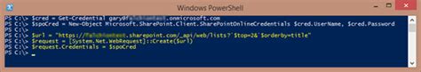 Using The Sharepoint Rest Service With Windows Powershell