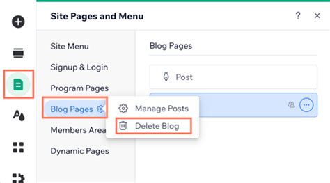 Wix Blog Deleting Your Blog Help Center Wix Com