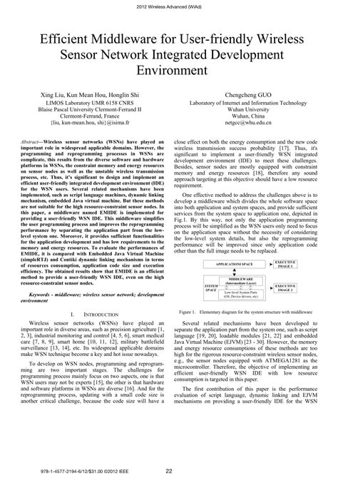 Pdf Efficient Middleware For User Friendly Wireless Sensor Network Integrated Development