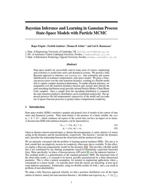 Frigola Bayesian Inference And Learning In Gaussian Process State Space