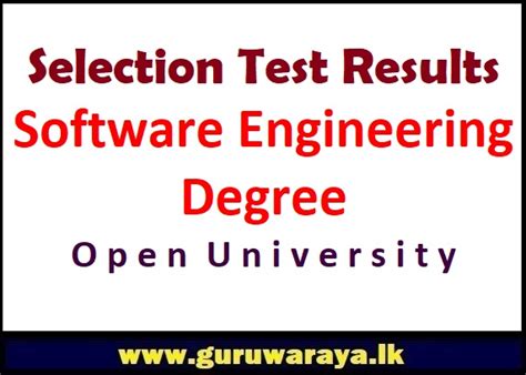 Selection Test Results Software Engineering Degree Open University