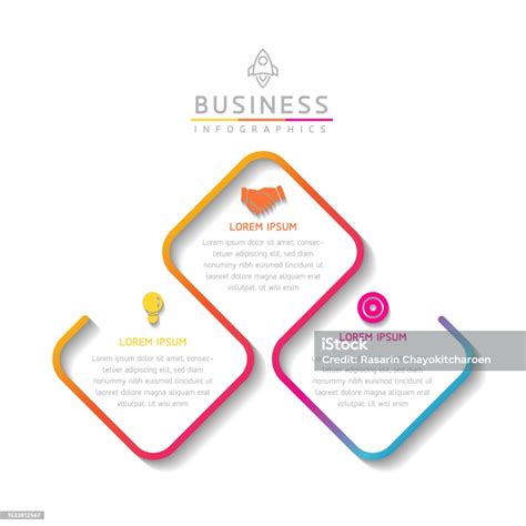 벡터 비즈니스 프리젠 테이션 연결 단계 인포 그래픽 템플릿 3에 대한 스톡 벡터 아트 및 기타 이미지 3 개념 개발