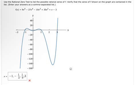 use the rational zero test to list the possible