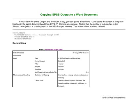Spss Output To Word Tutorial