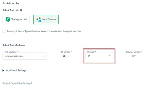 Bug Browser Name Does Not Display On Local Devices Selections