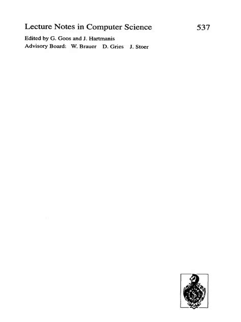 lecture notes in computer science edited by g and j hartmanis