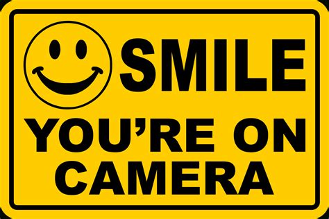 Smile Youre On Camera Sign Printable Free Web Design Your Own Smile