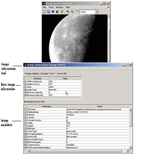 getting information about an image displaying and exploring images image processing toolbox