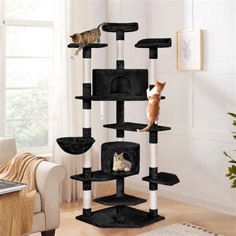 Cat Tree Scratching Post Scratcher Tower Condo House Furniture Wood 20