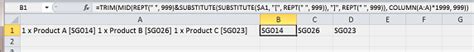 Microsoft Excel Formula To Extract The String Between The Nth Square