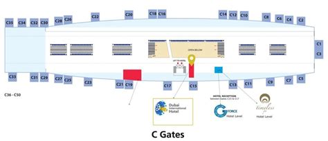 Dxb Terminal 3 Map Concourse A B And C Dxb Lounges
