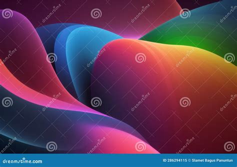 Colorful Waveforms An Abstract Exploration Stock Illustration