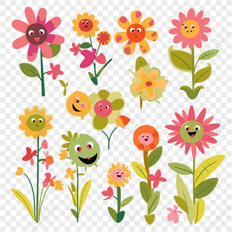 만화 꽃 벡터클립 아트상표 Png 일러스트 무료 다운로드 Lovepik