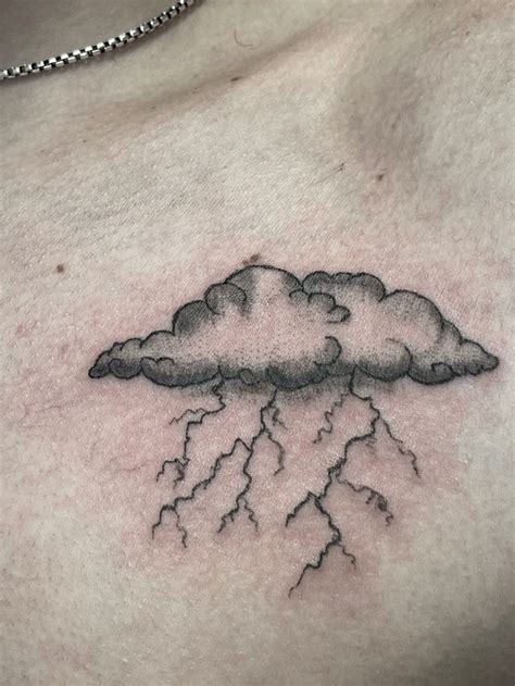 Storm Cloud Lightning Tattoo