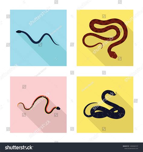 Vector Illustration Skin Reptile Sign Set Stock Vector Royalty Free 1406068157 Shutterstock