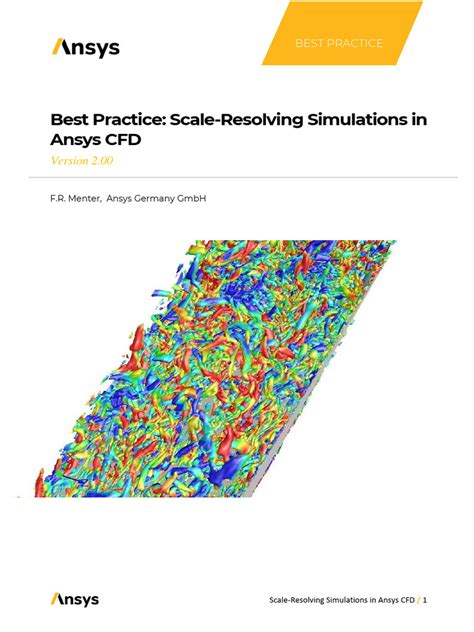 Best Practice Scale Resolving Simulations In Ansys Cfd Pdf