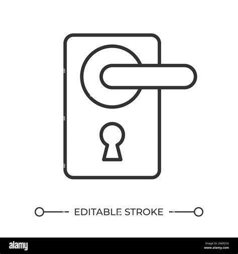 Door Handle Linear Icon Stock Vector Image Art Alamy