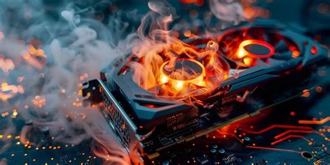 Premium Photo Graphics Card Overheating Smoke Emission And Potential Damage In Computer