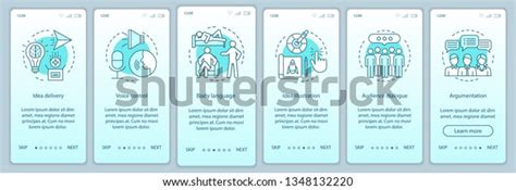 Public Speaking Skills Onboarding Mobile App Stock Vector Royalty Free 1348132220 Shutterstock