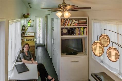 Tiny House Built On The Bed Of A Flatbed Trailer