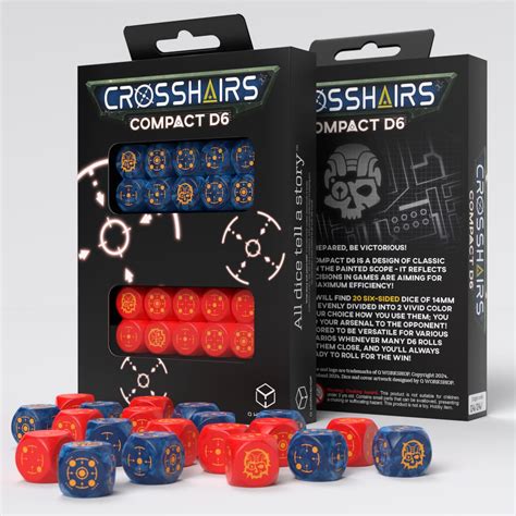 Crosshairs Compact D6 Set Cobalt And Red At Mepel