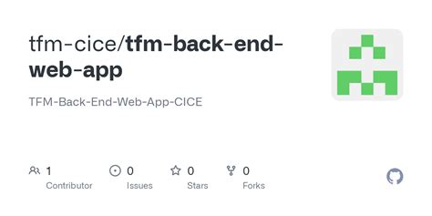 Github Tfm Cicetfm Back End Web App Tfm Back End Web App Cice