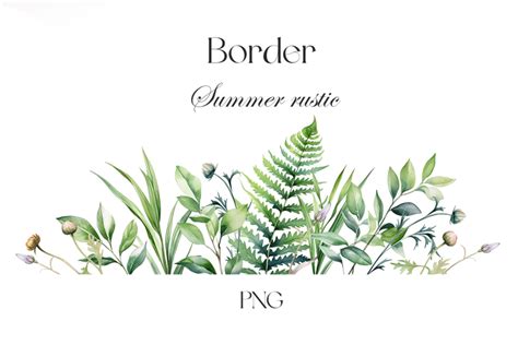 Watercolor Rustic Border Clipart