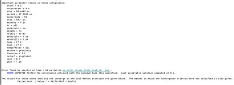 Why There Is No Convergence In Pss And Transient If I Enable Calculate Initial Conditions Ic