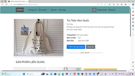 Website Mvc Core đơn Giản Quản Lý Bán Hàng Túi Xách Full Báo Cáo Sàn Giao Dịch