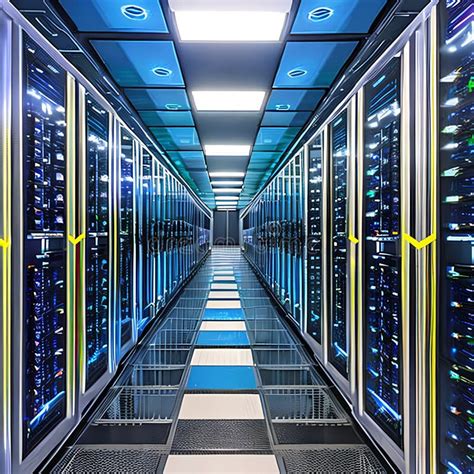 1101 Futuristic Data Center A Futuristic And Sci Fi Inspired Background Featuring A High Tech