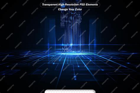 Premium Psd Digital Motion Technology With Binary Code Vector Background Data Transfer