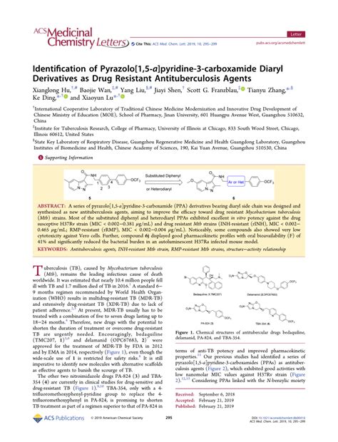 Pdf Identification Of Pyrazolo[1 5 A]pyridine 3 Carboxamide Diaryl