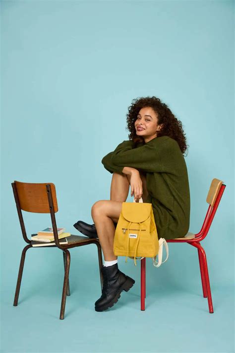 Mini Sac à Dos éco Responsable Jaune Safran Hindbag 🌈