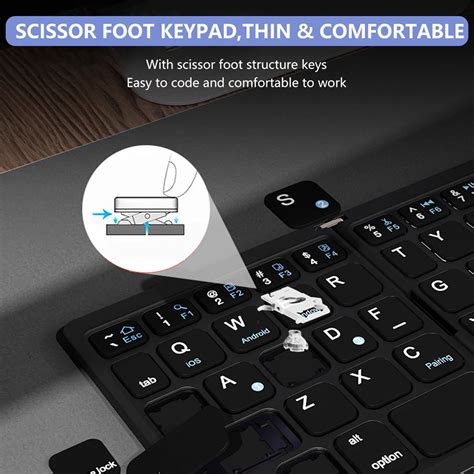 Foldable Bluetooth Keyboard With Touchpad Hutaw