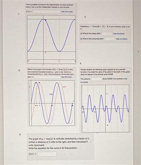 [solved] Find A Possible Formula For The Trigonometric Function Graphed Course Hero