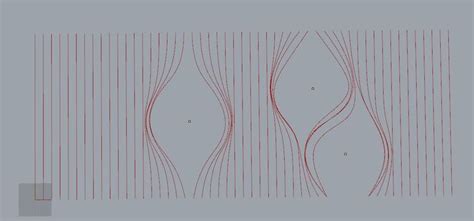 multiple attractor points and line spreading grasshopper