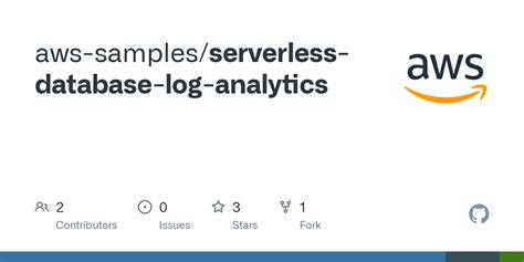 Github Aws Samplesserverless Database Log Analytics
