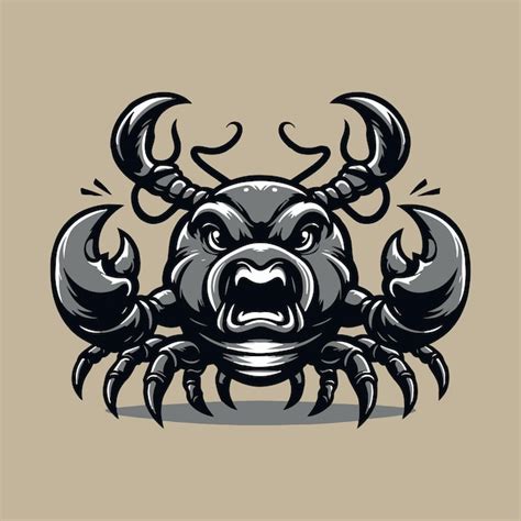 Premium Vector Scorpion Head With Horns Vector Illustration Of A