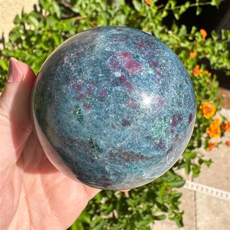 Ruby Kyanite Crystal Sphere Luscious Earth Creation
