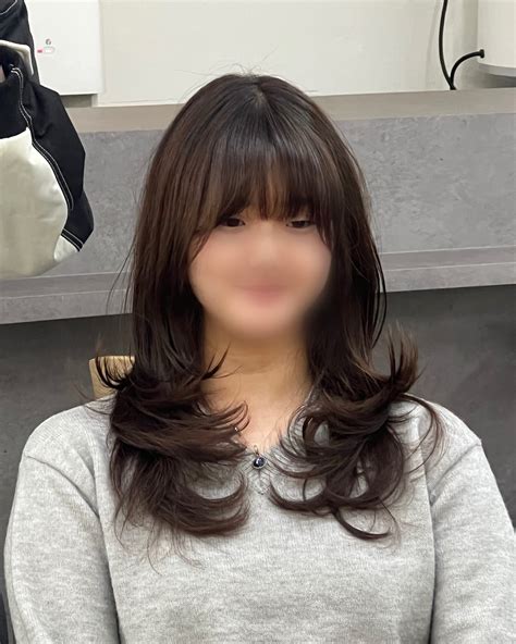 춘천미용실 현택 레이어드컷 중단발레이어드컷 빌드펌 C컬펌 레이어드펌 맨즈헤어 ⠀ 여성 긴머리레이어드는👉🏻 Jrhyeontaek ⠀ ⠀ 굵고 자연스러운