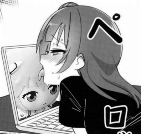 Anime Girl Licking Laptop Screen
