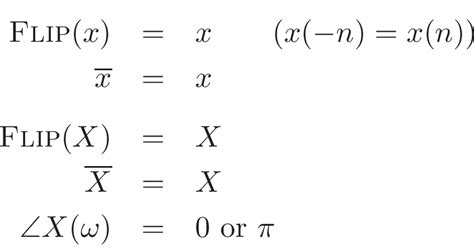 Real Even Or Odd Signals