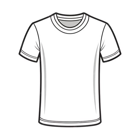 Blank T Shirt Outline Clipart Illustration Blank T Shirt Clipart