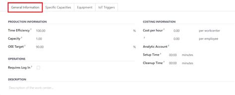 Work Centers In Odoo 16 Manufacturing Odoo V16 Enterprise Edition Book