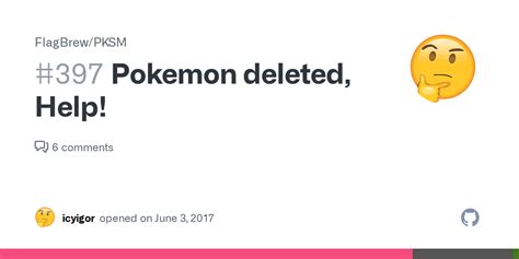 Pokemon Deleted Help · Issue 397 · Flagbrew Pksm · Github