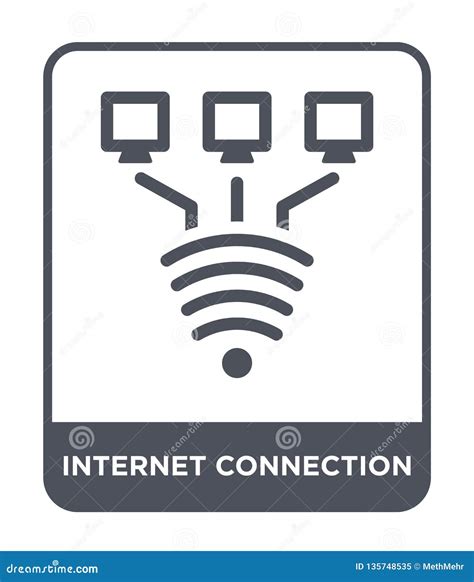 Internet Connection Icon In Trendy Design Style Internet Connection Icon Isolated On White