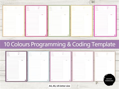 Programming Coding Journal Notebook Design Algorithm Computer