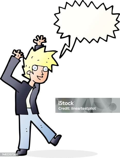 말풍선이 있는 흥분된다 남자아이 말풍선을 그라데이션에 대한 스톡 벡터 아트 및 기타 이미지 그라데이션 기포 낙서 드로잉 Istock