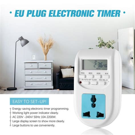 EU Plug Energy Saving Timer Programmable Electroni Grandado
