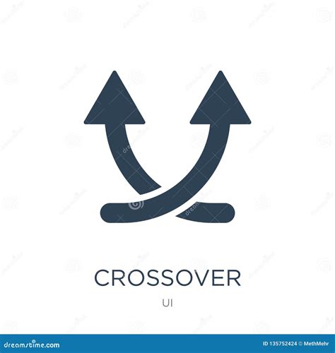 Crossover Icon In Trendy Design Style Crossover Icon Isolated On White Background Crossover